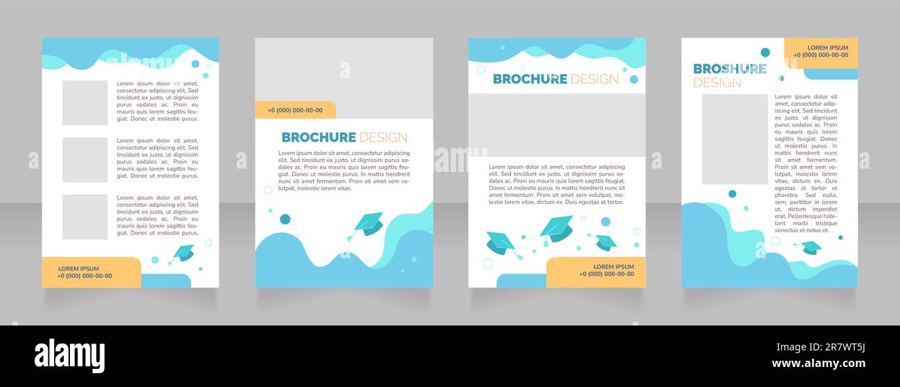 Undergraduate program for university blank brochure layout design Stock ...