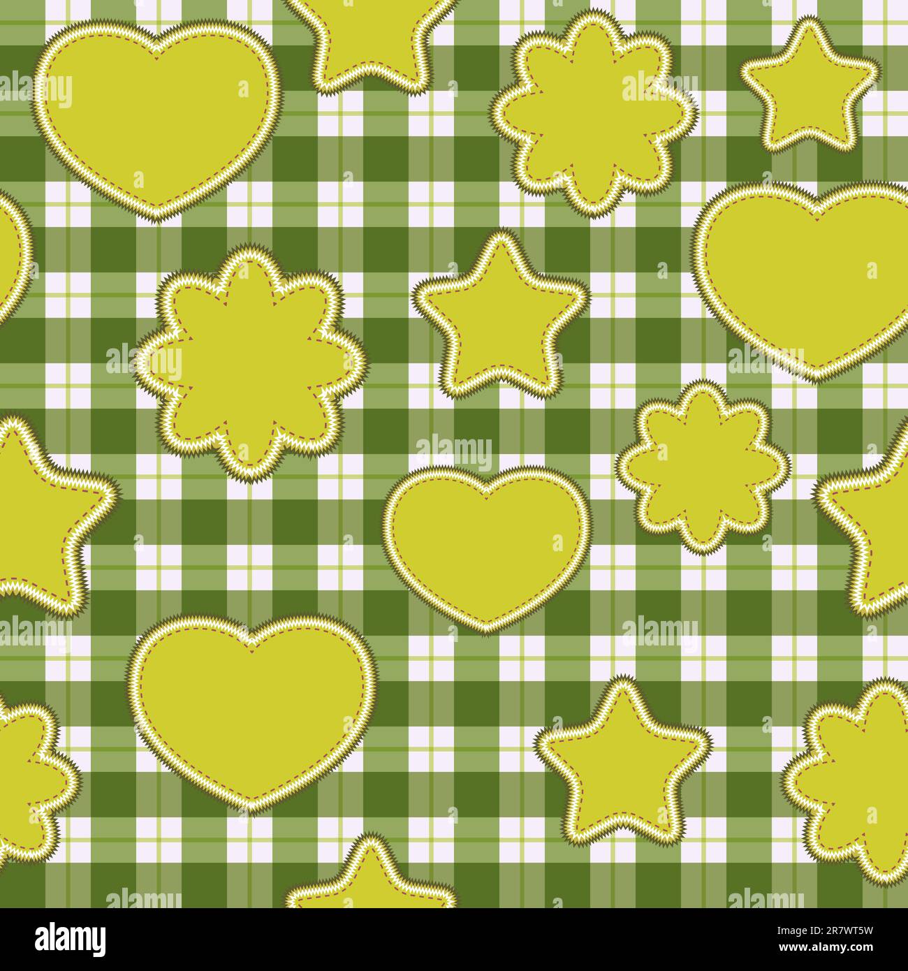 On green check cloth Stock Vector Images - Alamy