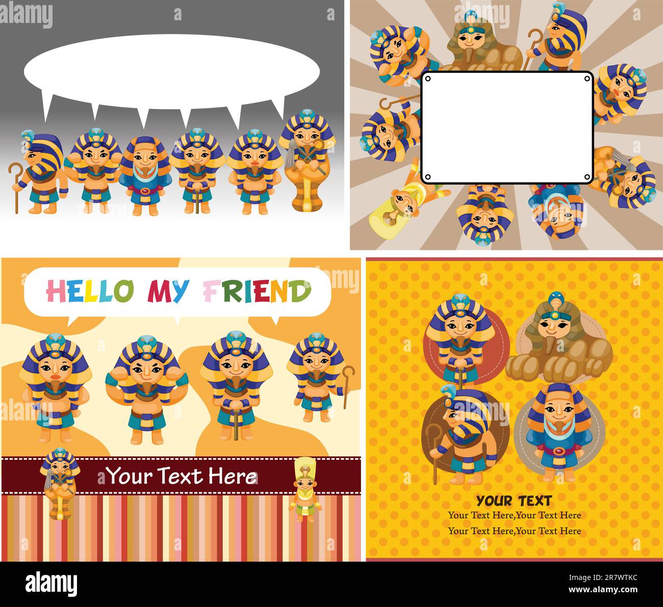 cartoon pharaoh card Stock Vector Image & Art - Alamy