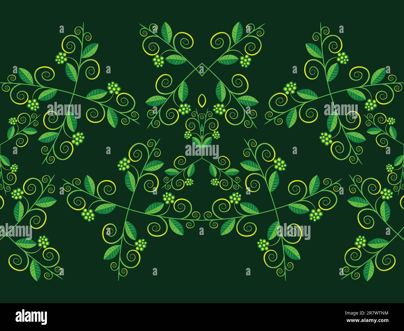 floral horizontal pattern, abstract seamless texture; vector art ...
