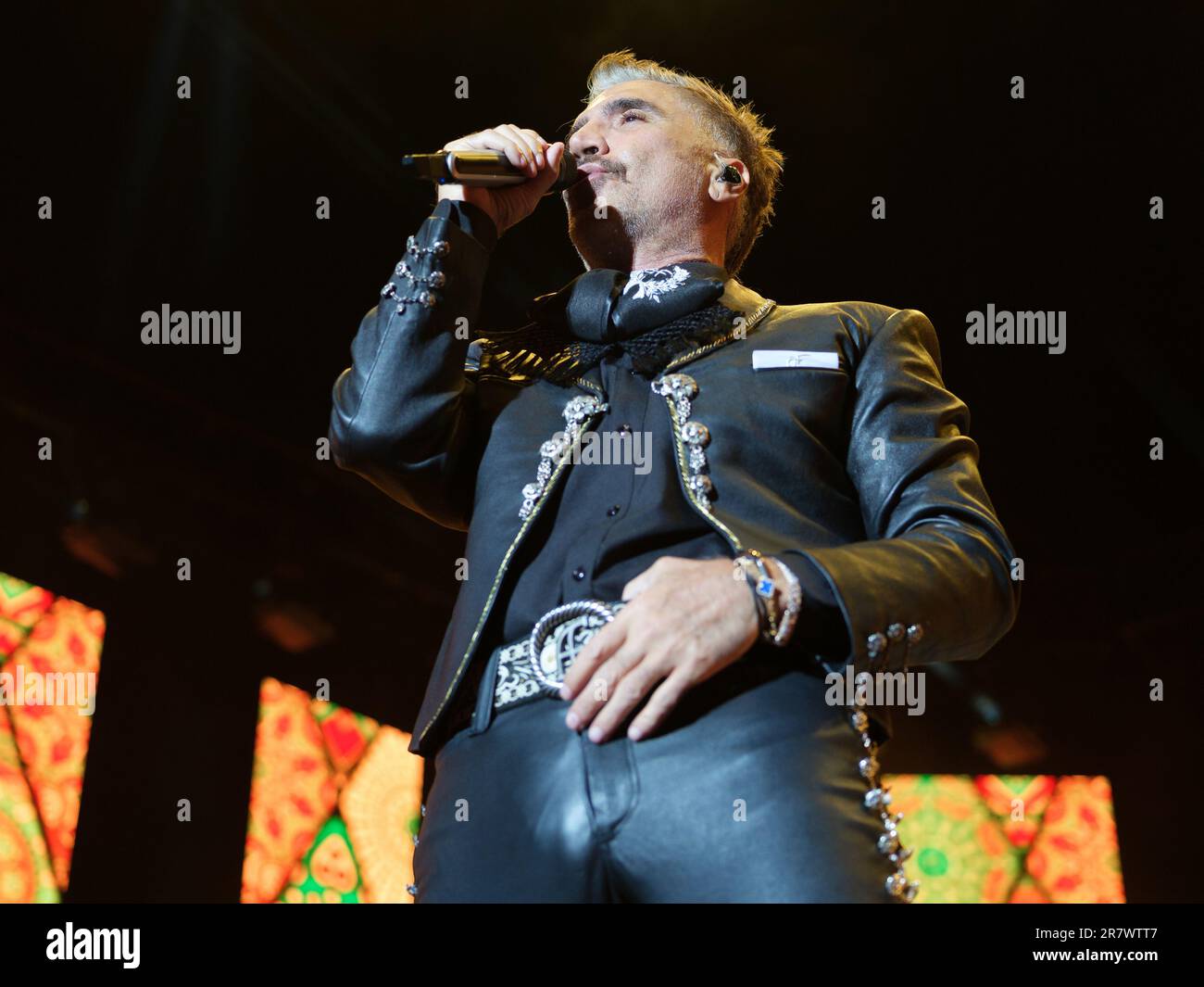 Mexican singer Alejandro Fernandez performs during the concert at the ...