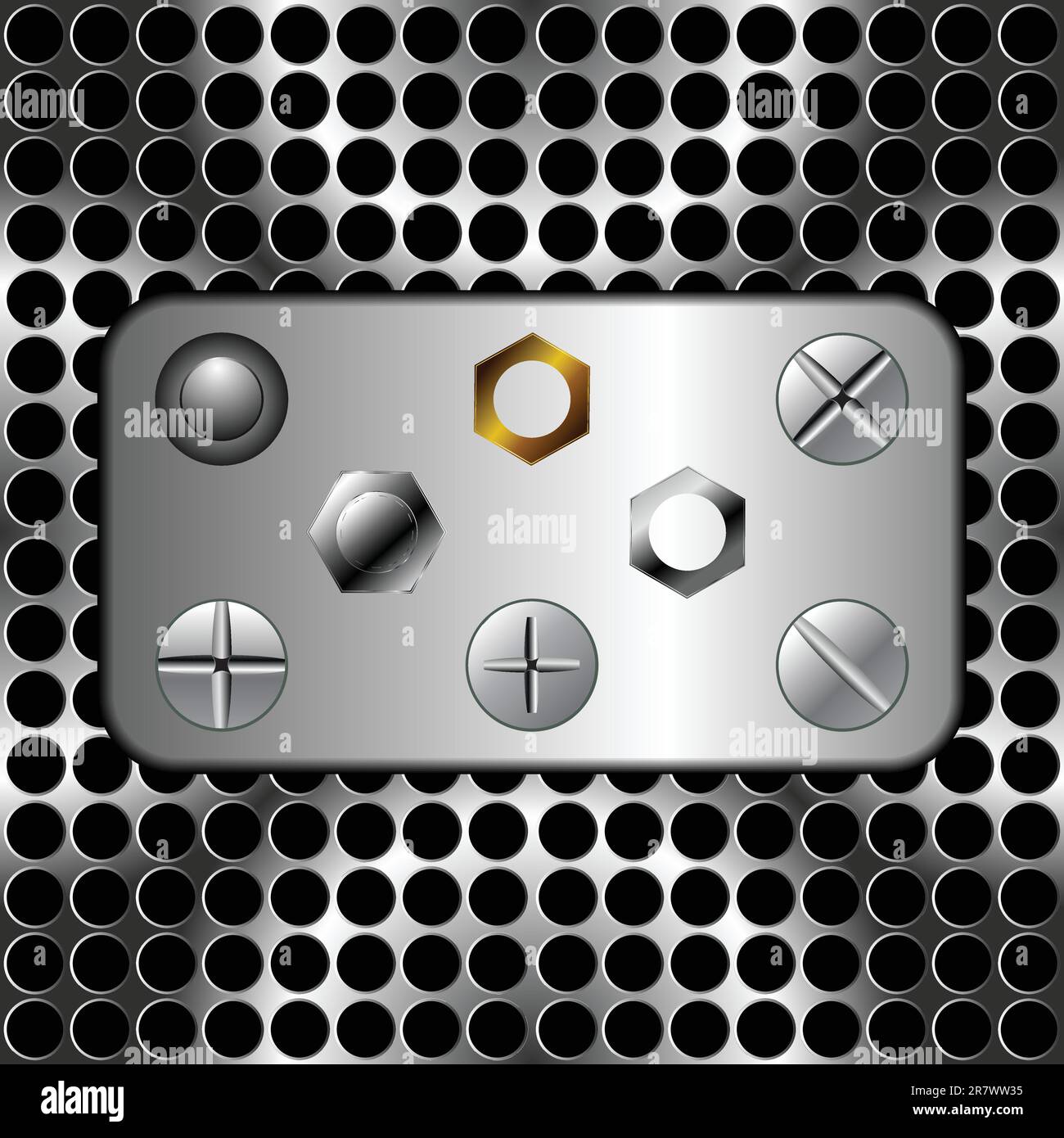 screws and rivets, abstract vector art illustration Stock Vector Image ...