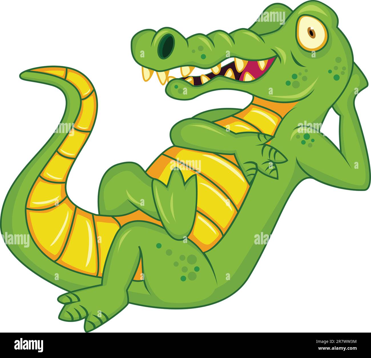 Vector illustration of funny crocodile Stock Vector Image & Art - Alamy