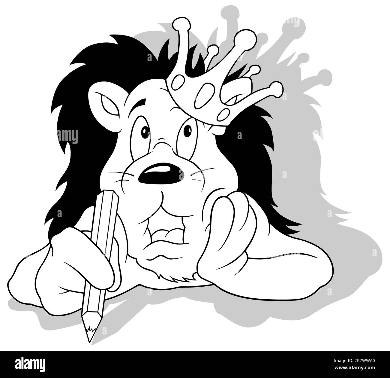 Royal crown on head Cut Out Stock Images & Pictures - Alamy