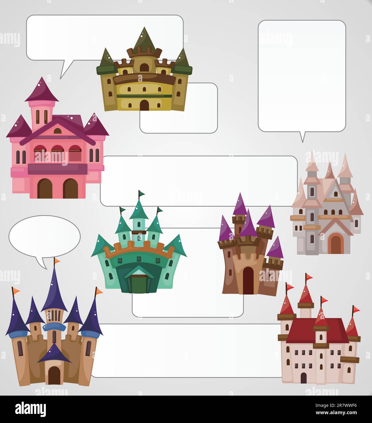 cartoon castle card Stock Vector Image & Art - Alamy