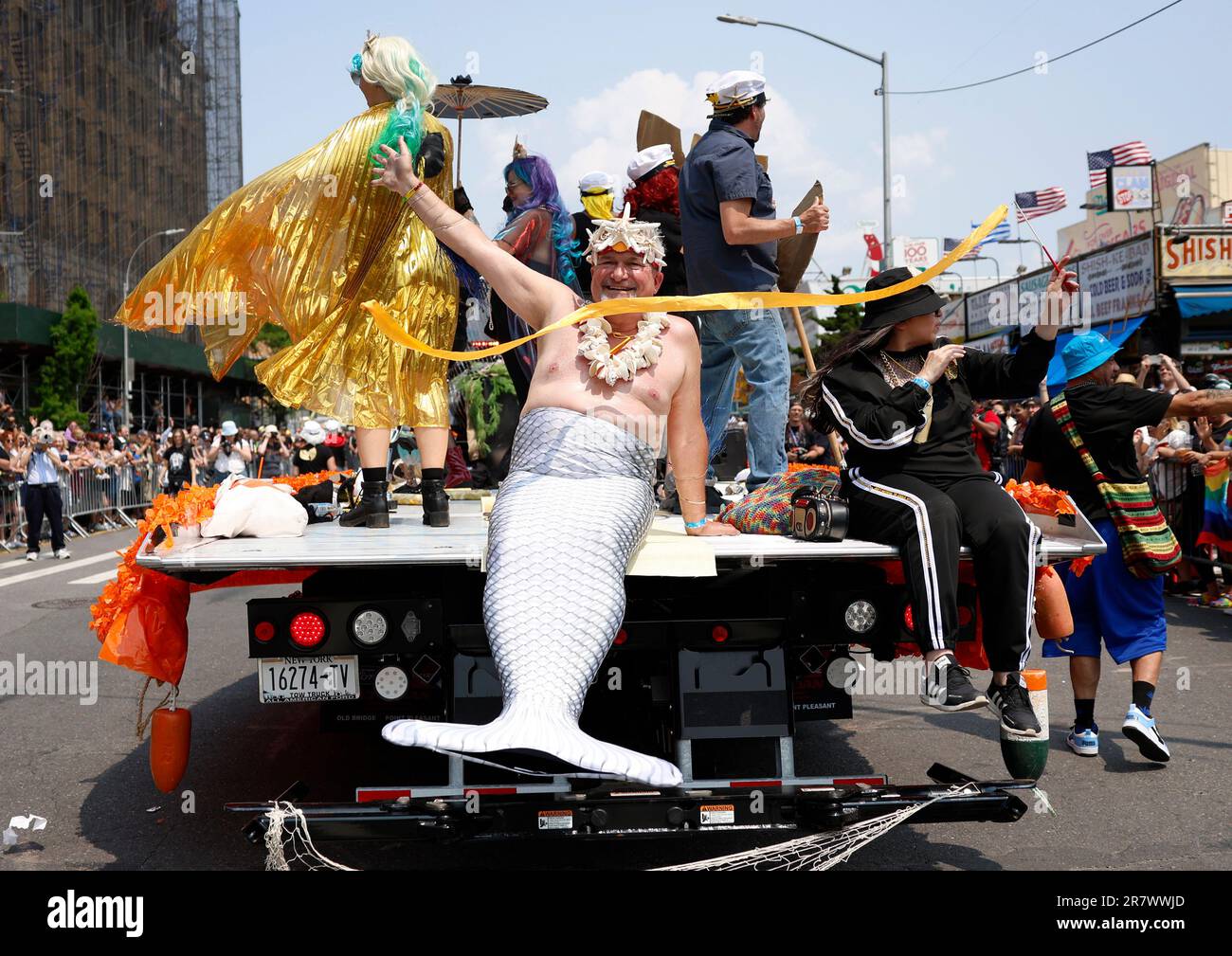 Coney Island, United States. 17th June, 2023. People dressed in costume ...