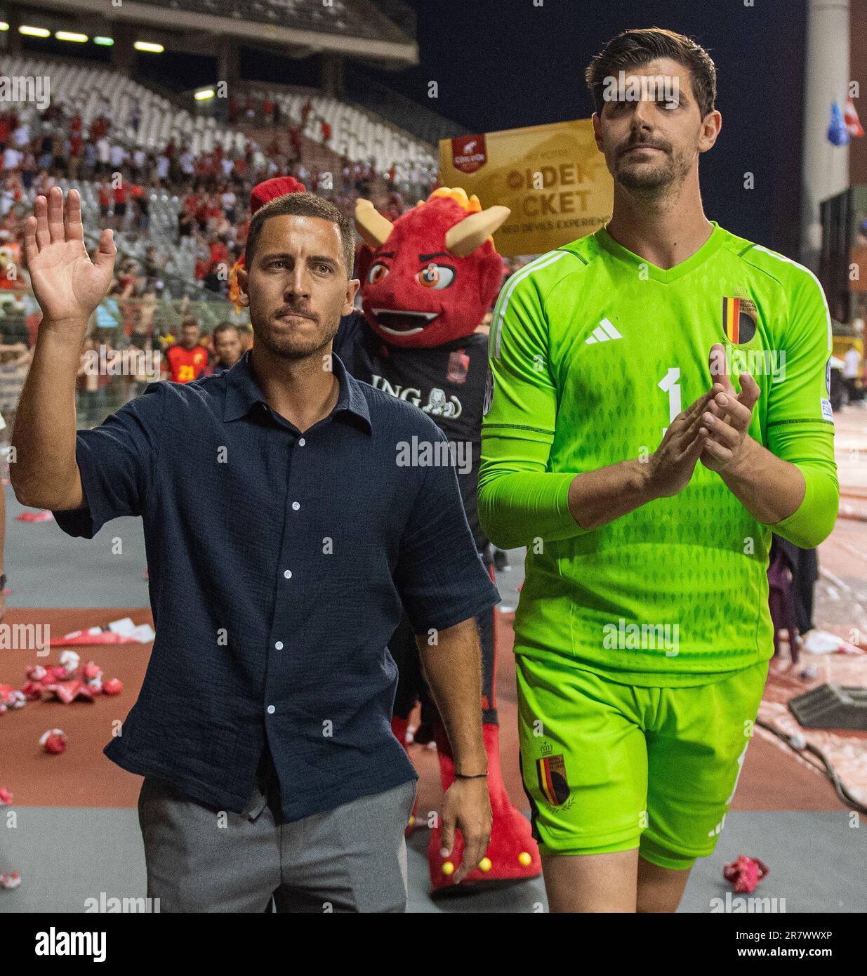 BRUSSELS, BELGIUM - JUNE 17: Eden Hazard farewells with national team ...