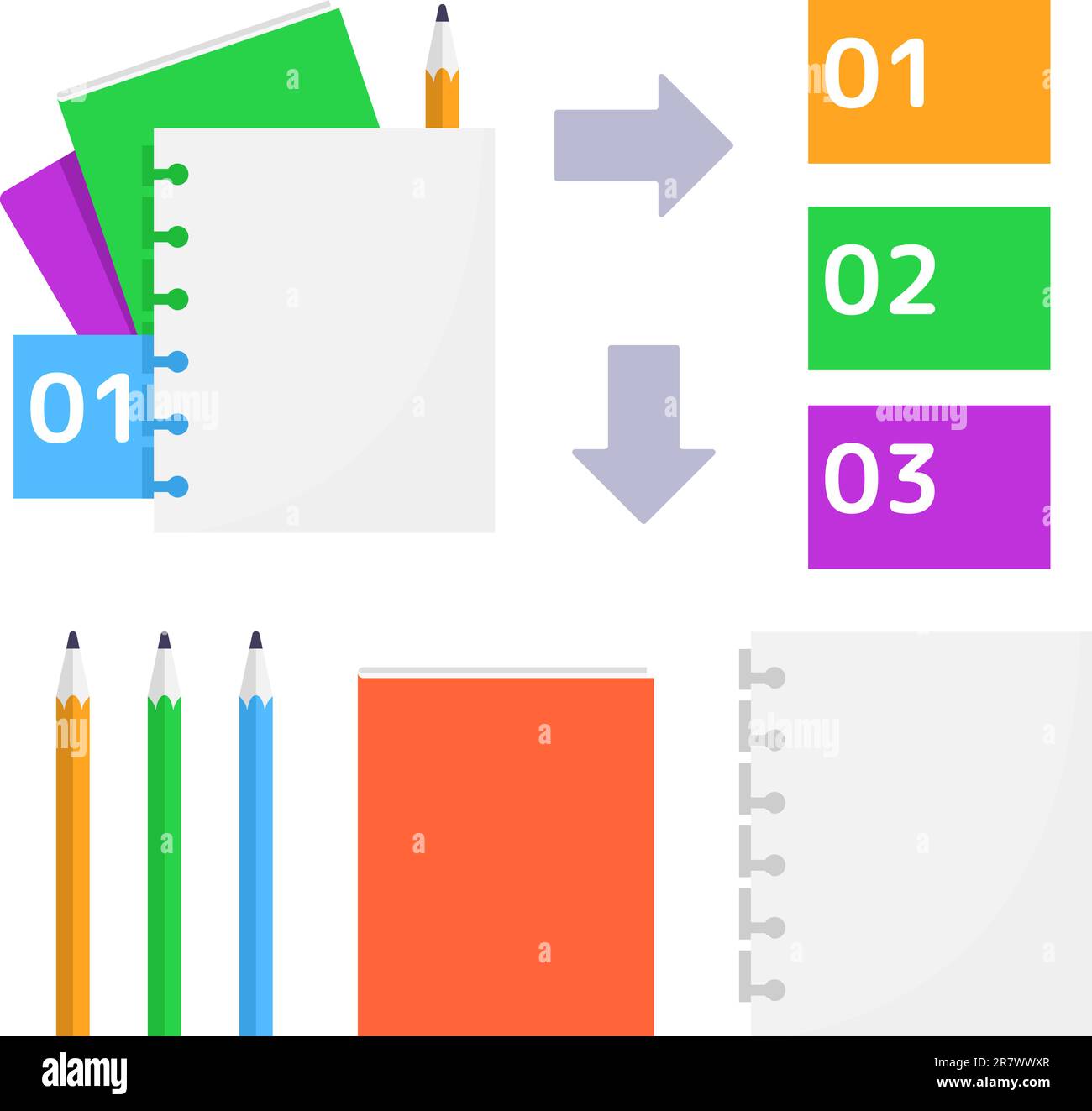 Take notes for education infographic chart design element set Stock ...