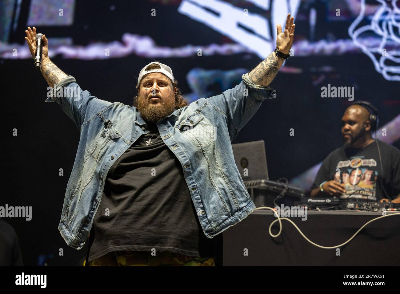 Manchester, USA. 16th June, 2023. Jelly Roll (Jason DeFord) performs ...