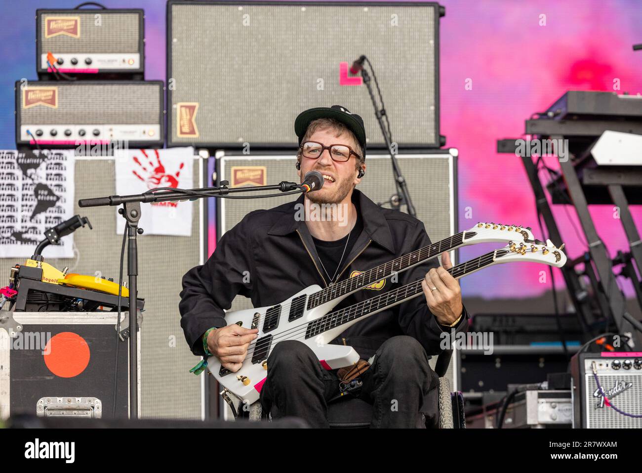 Manchester, USA. 16th June, 2023. Eric Howk of Portugal. The Man during ...