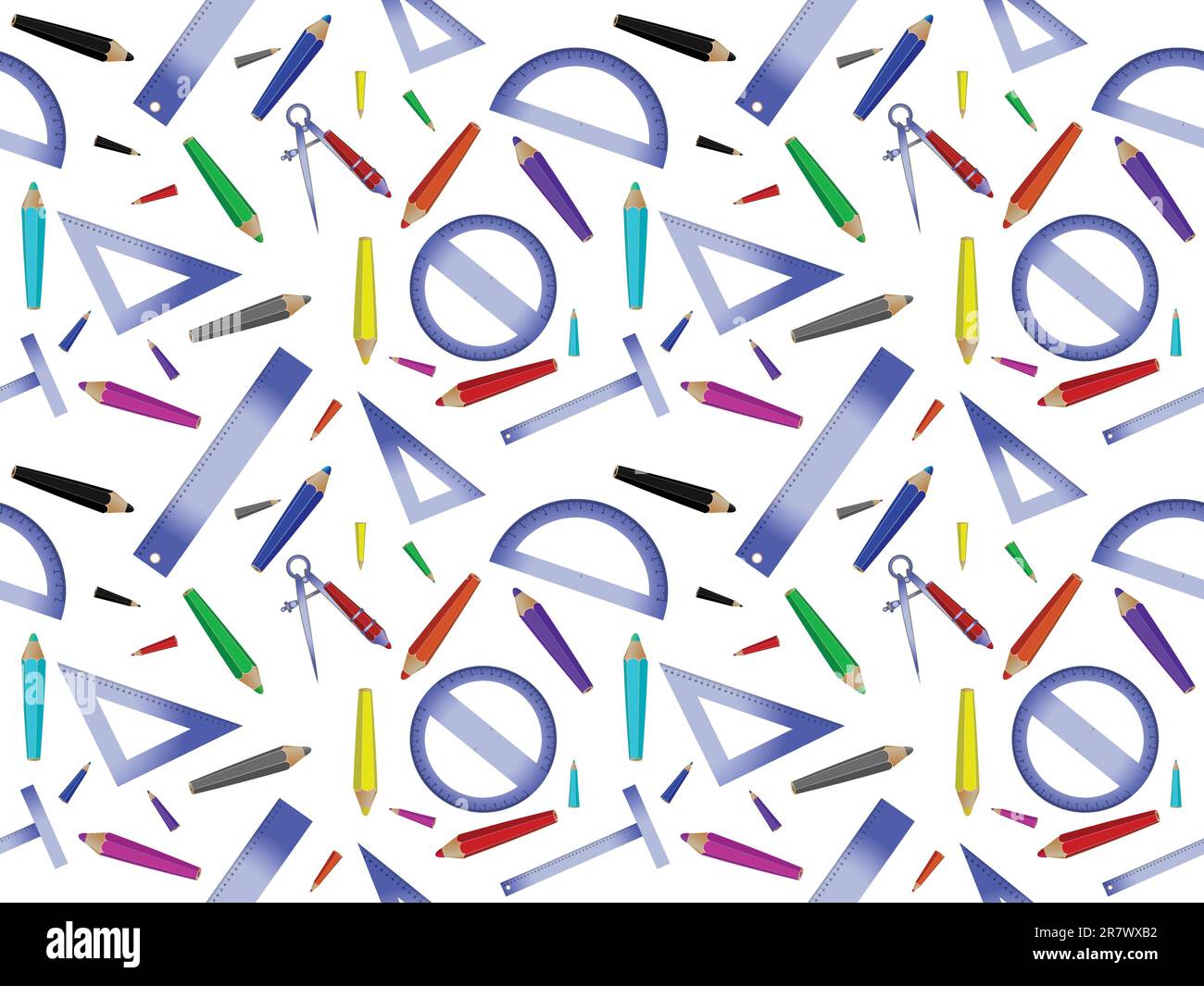 school pattern, abstract seamless texture; vector art illustration ... school pattern, abstract seamless texture; vector art illustration ...