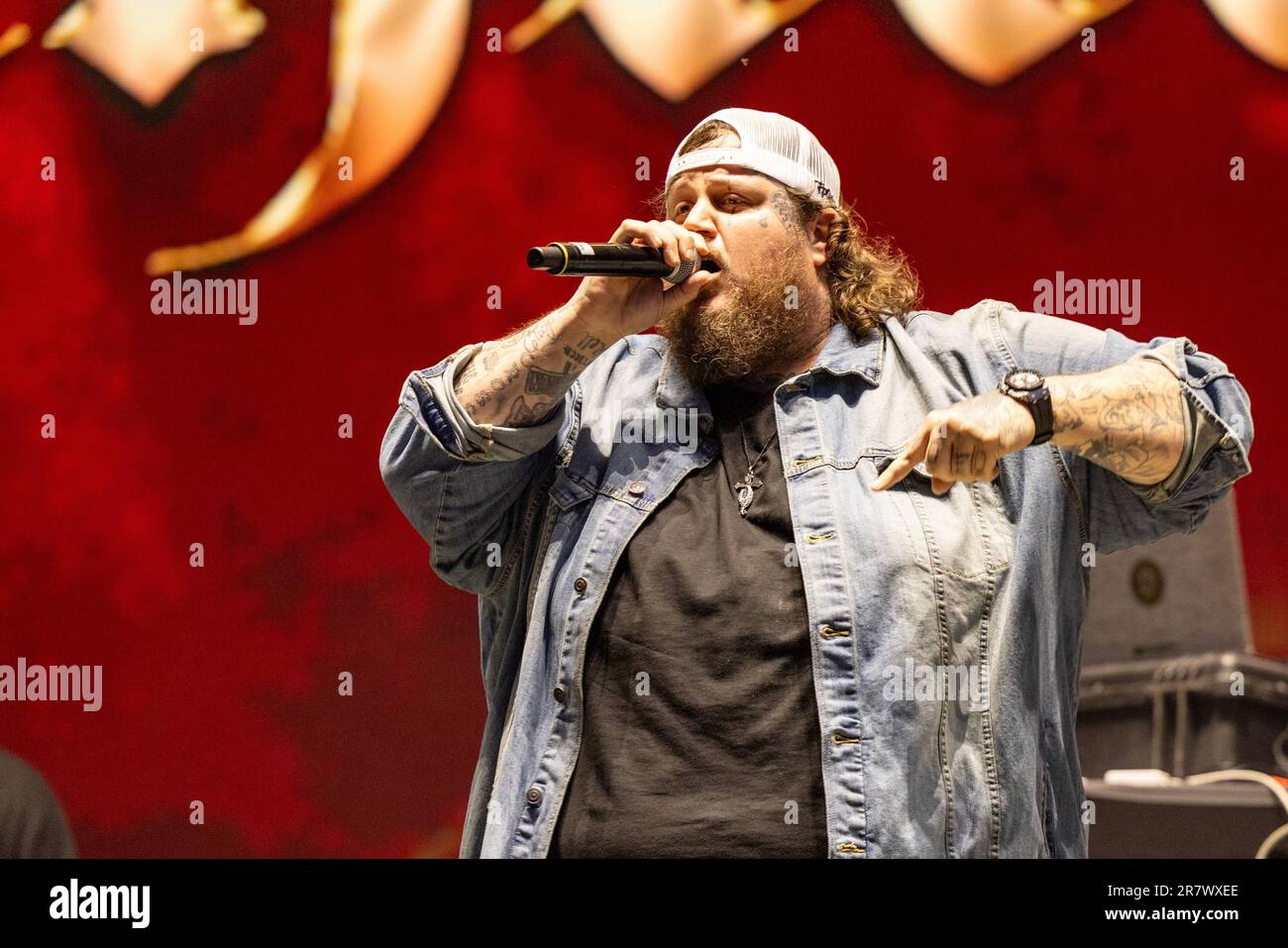 Manchester, USA. 16th June, 2023. Jelly Roll (Jason DeFord) performs ...