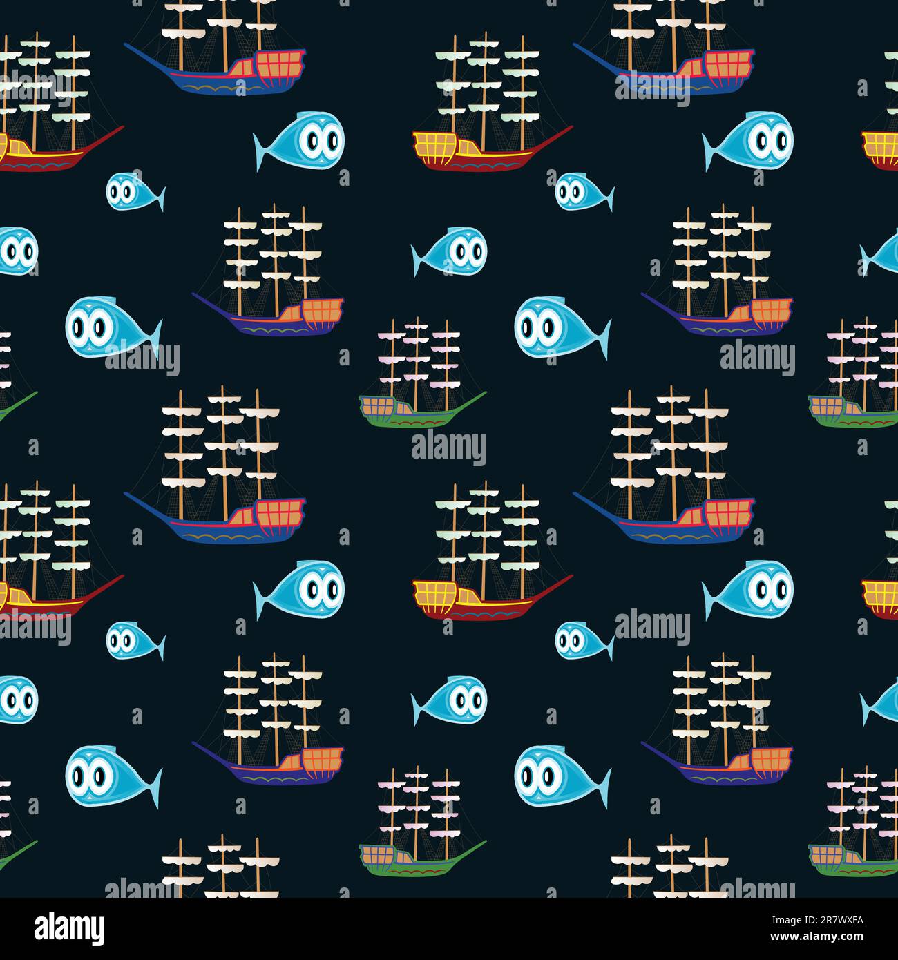 Marine illustration Stock Vector Images - Alamy