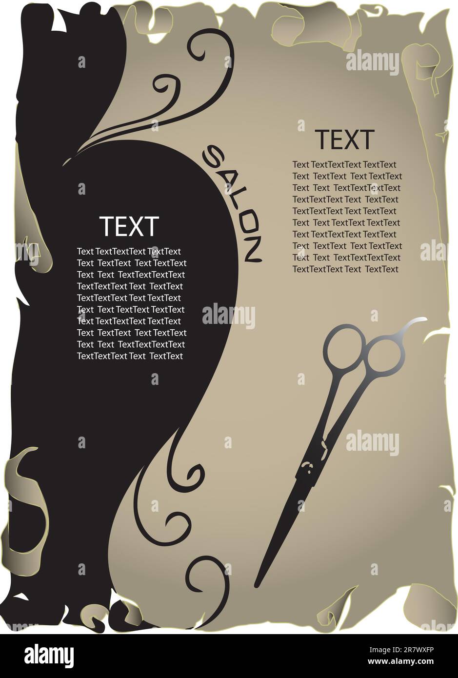 The concept of background information about the beauty salon. Vector ...