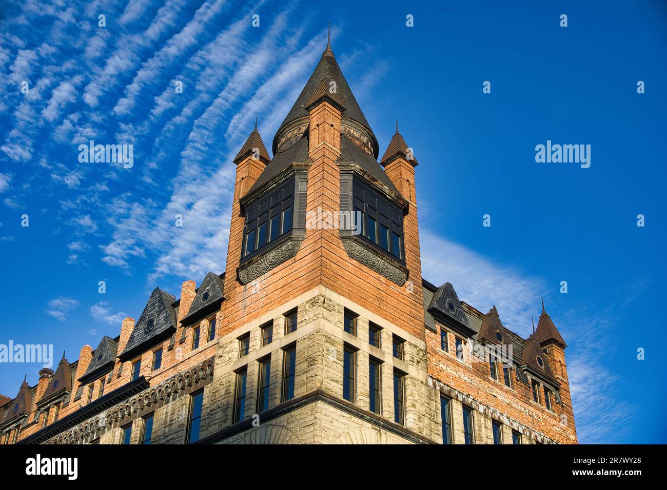 The Pythian Castle in Toledo, Ohio, is a Romanesque-style building ...