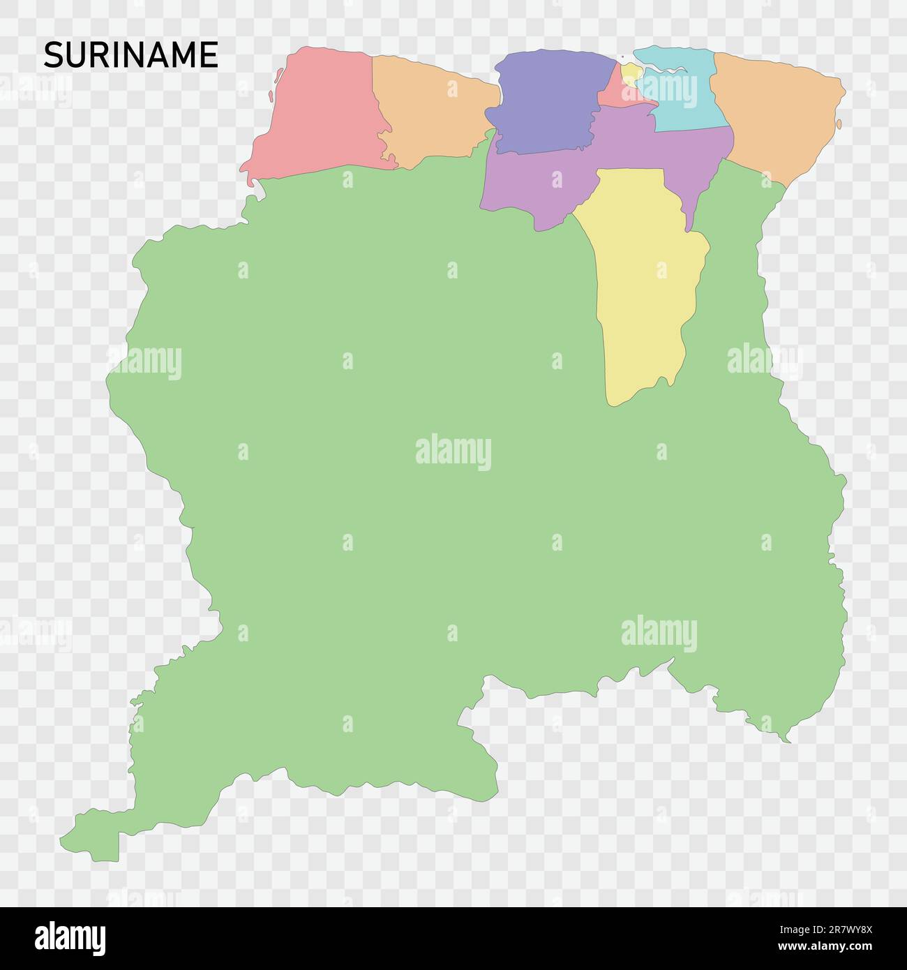Suriname Mapa Polityczna Png Images Transparent Suriname Mapa