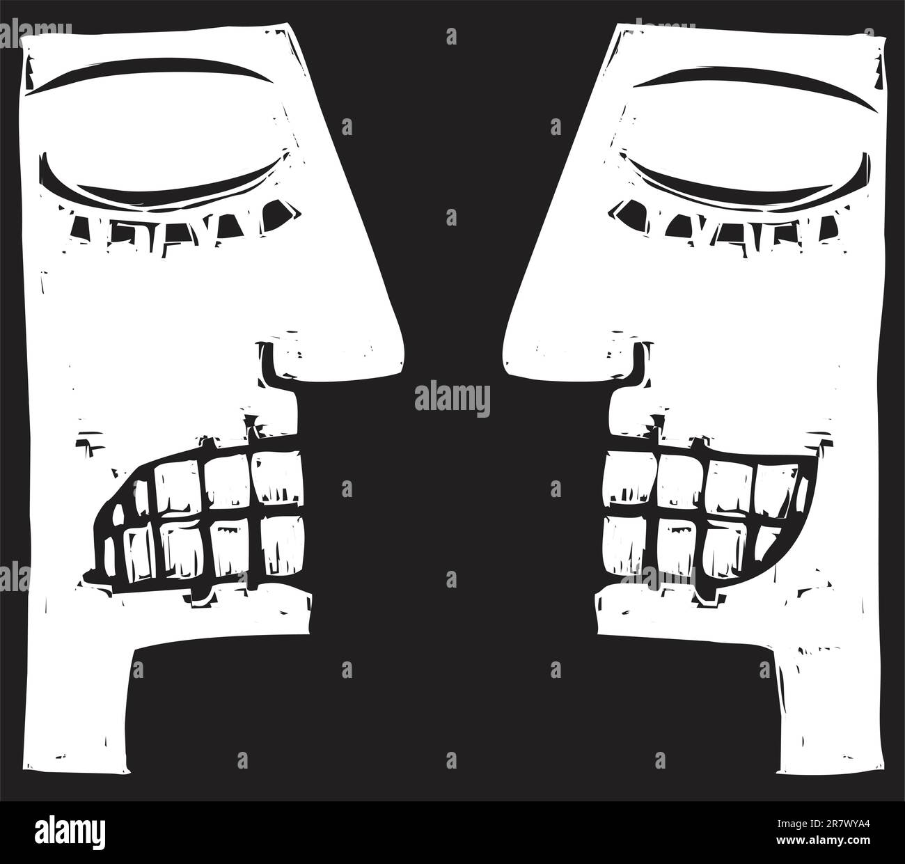 Two heads of Stock Vector Images - Alamy