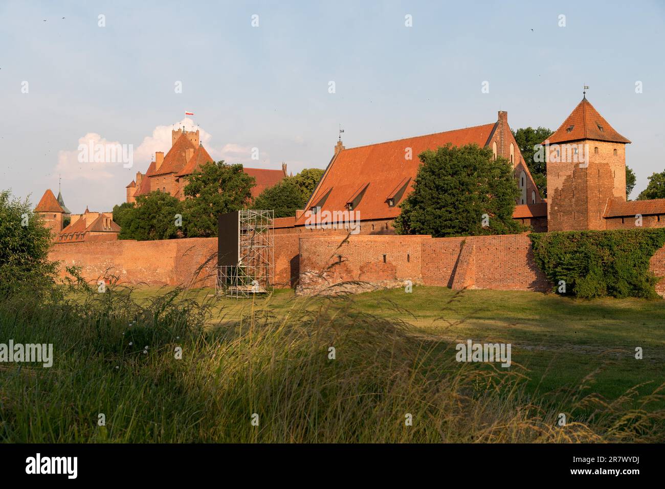 Brick gothic Lower Castle of Mlabork Teutonic Order castle built from ...