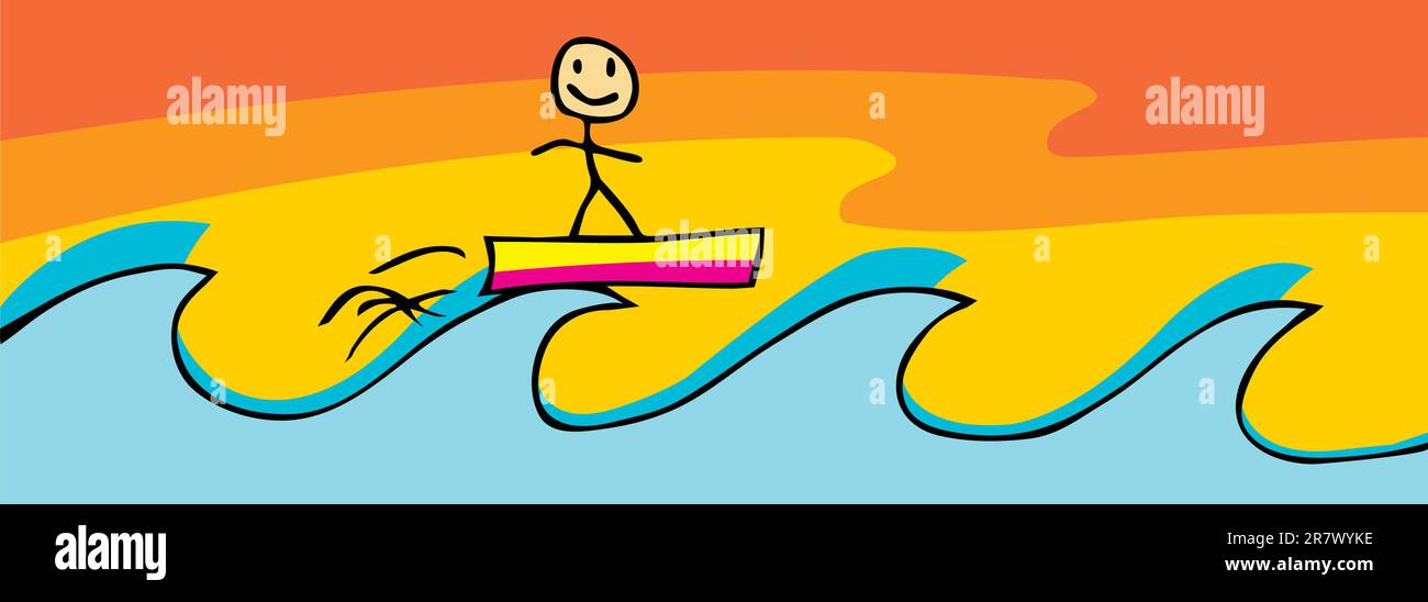 Happy simple cute stick figure hi-res stock photography and images - Alamy