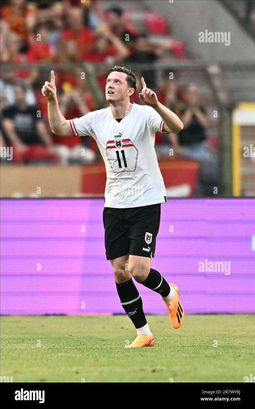 BRUSSELS, BELGIUM - JUNE 17: Michael Gregoritsch of Austria celebrates ...