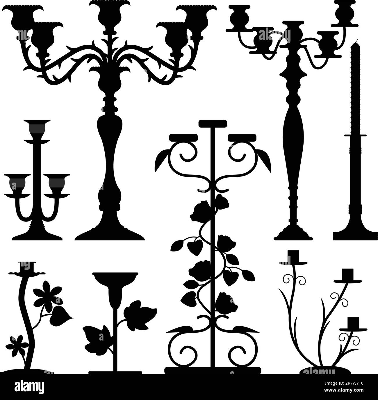 Beautiful candle holder Stock Vector Images - Alamy