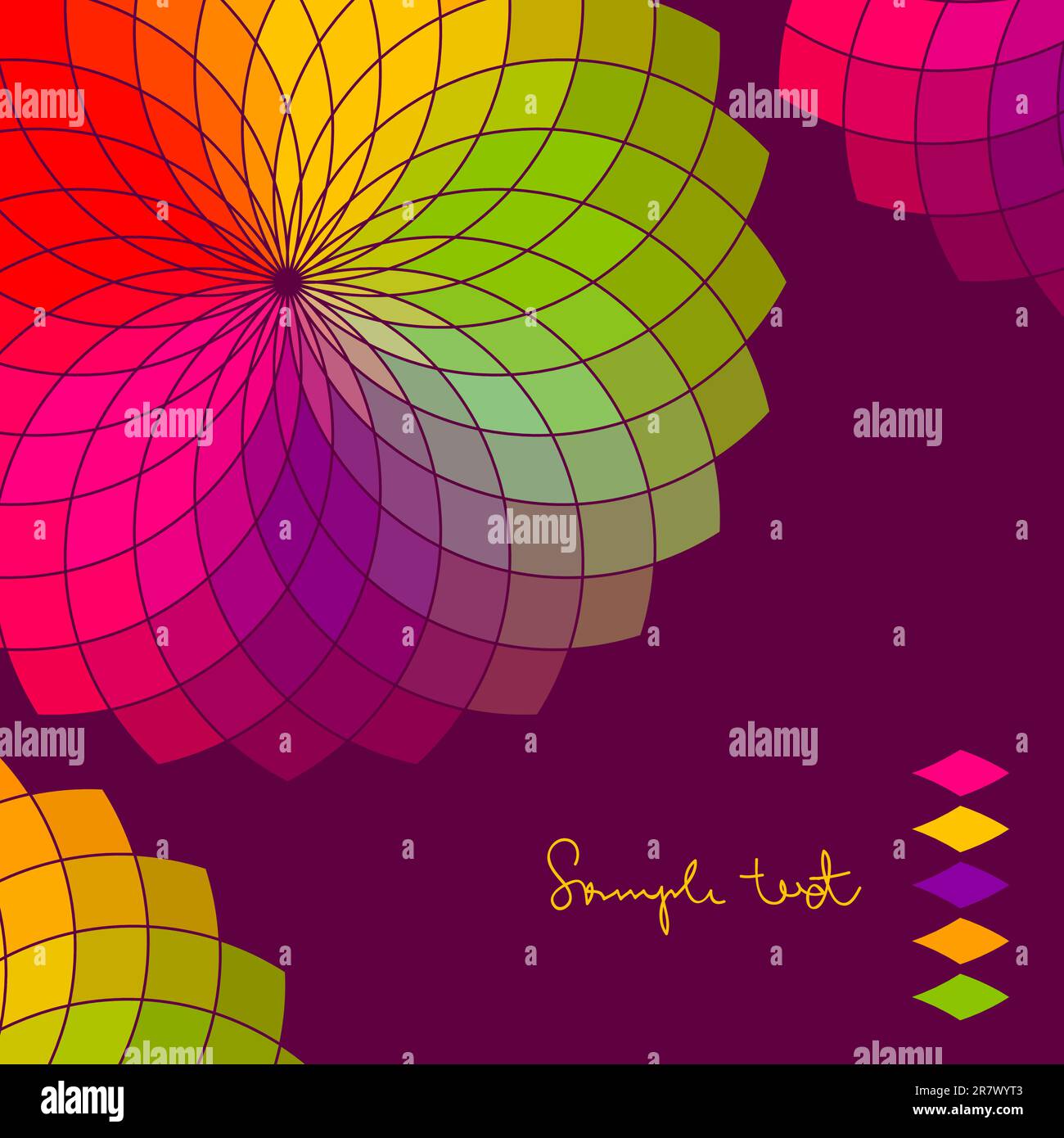 Abstract background with color flower vector wheel Stock Vector Image ...