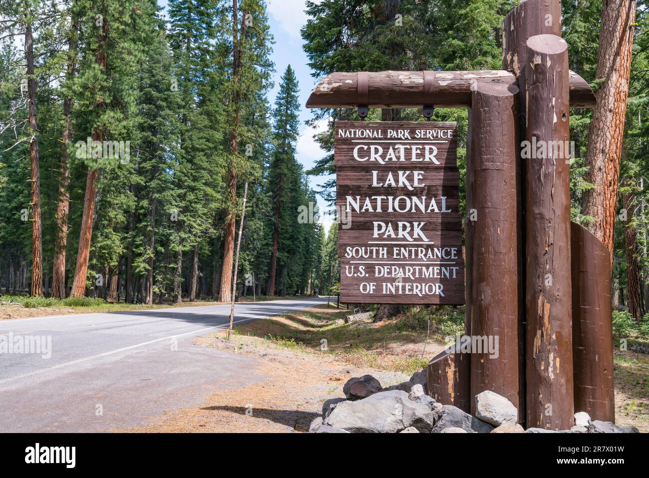 Crater Lake National Park Entrance Sign Crater Lake National Park
