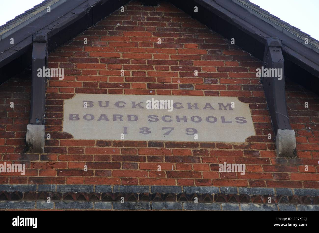 Buckingham Board School sign, Buckingham, Buckinghamshire Stock Photo ...