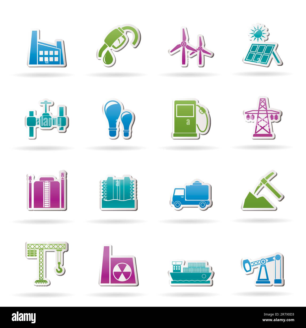 Business and industry icons - vector icon set Stock Vector Image & Art ...
