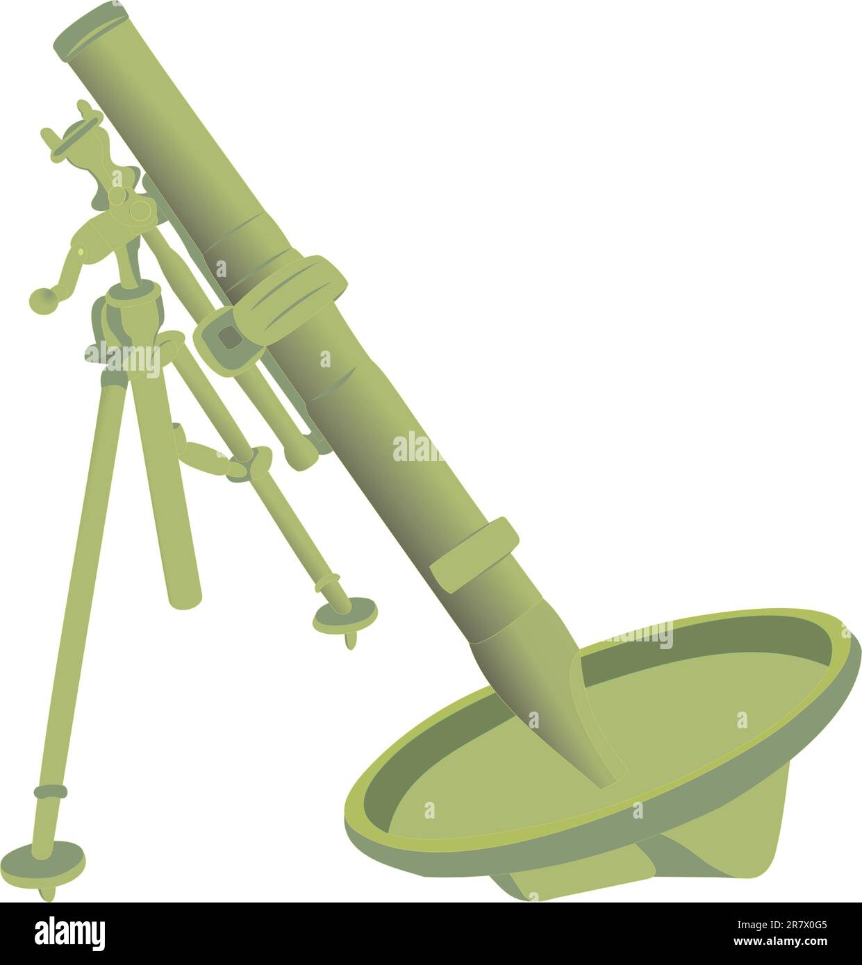 The big mortar. Small artillery. Dangerous artillery Stock Vector Image ...