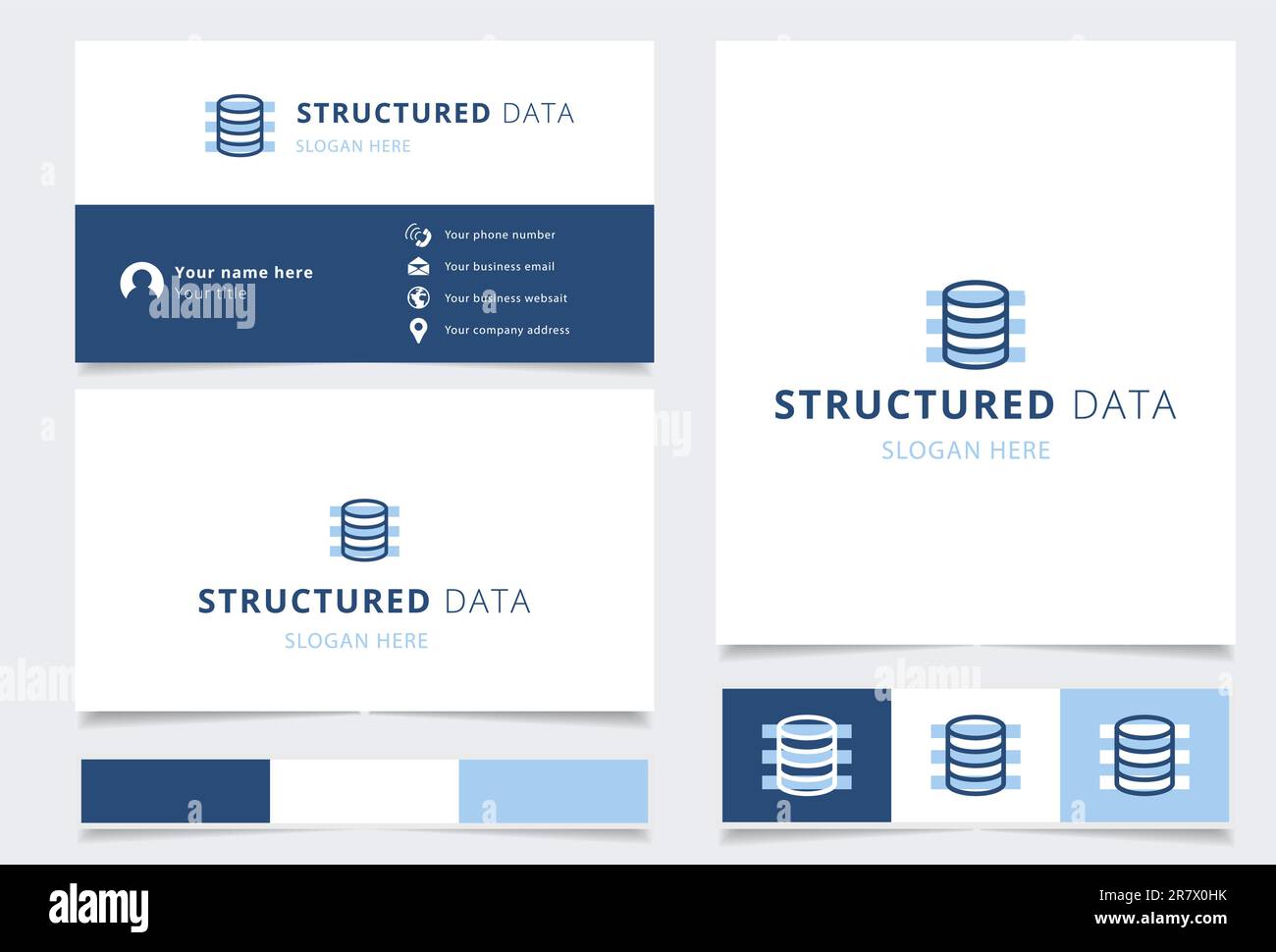 Structured data logo design with editable slogan. Branding book and ...
