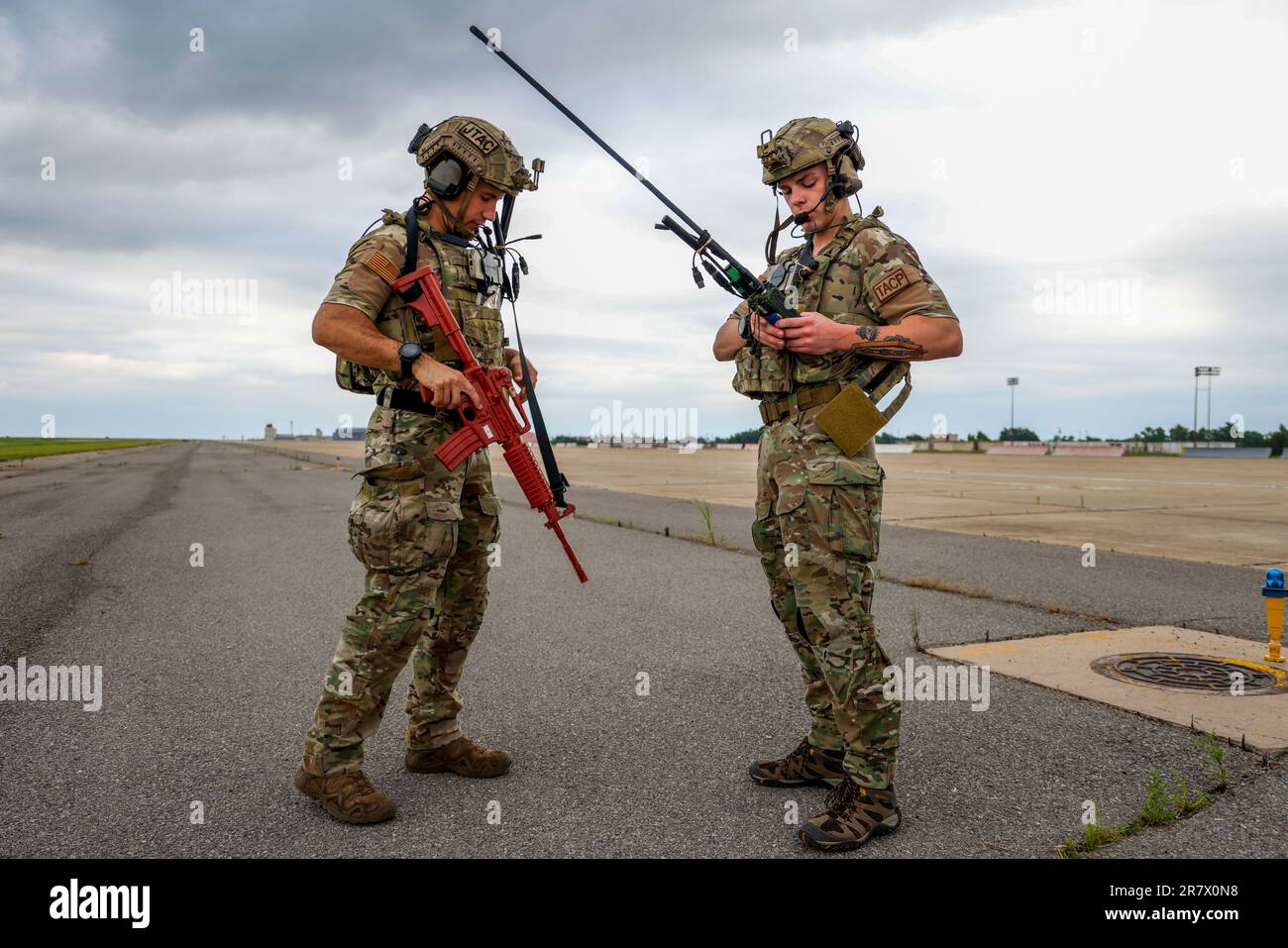 U.S. Air Force Senior Airman Hayden Welch (left) and Senior Airmen ...