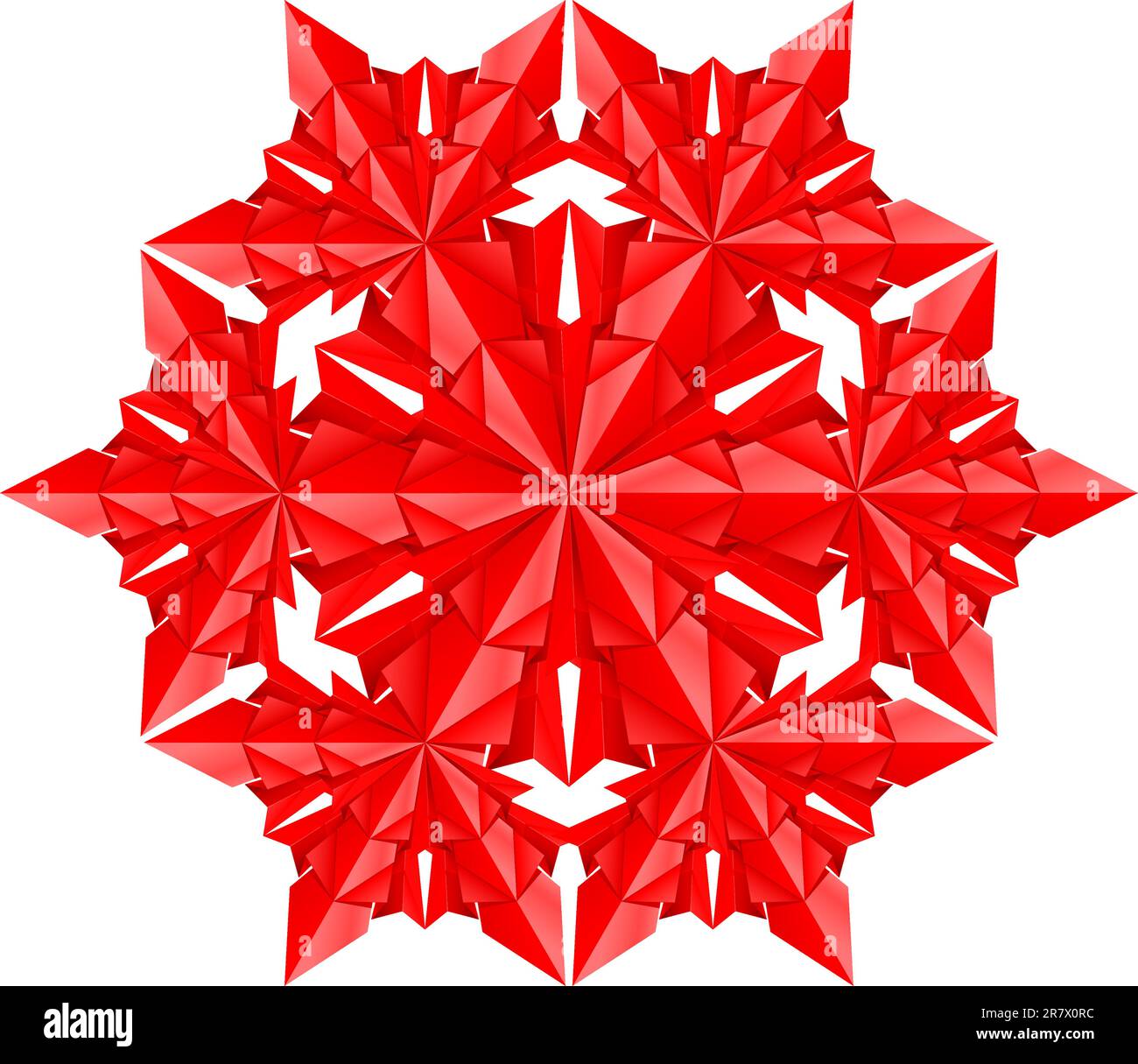 How to make paper snowflake Stock Vector Images - Alamy