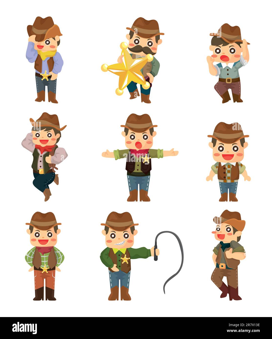 cartoon cowboy icon Stock Vector Image & Art - Alamy