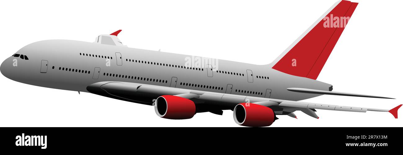 Airplane in flight . Vector illustration for designers Stock Vector ...