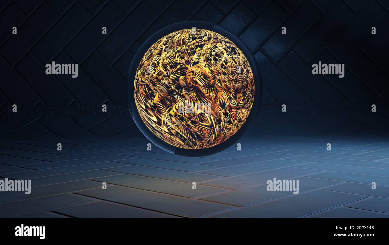 An abstract 3D render illustration created in Blender software, ideal ...