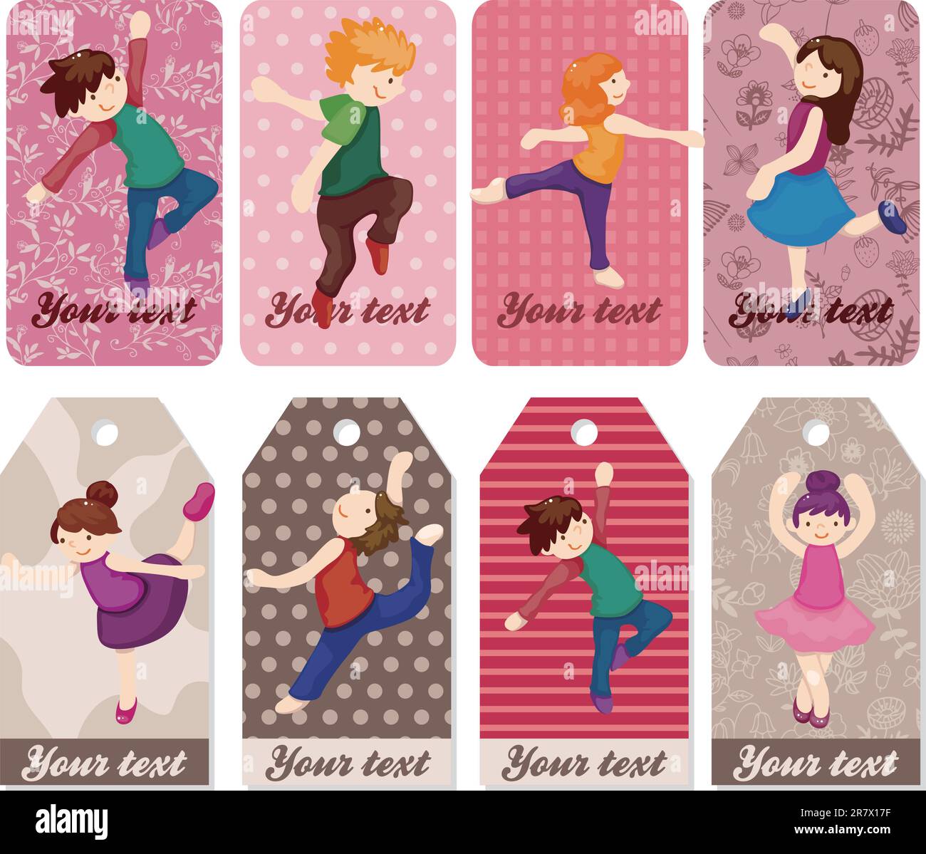 cartoon dancer card Stock Vector Image & Art - Alamy