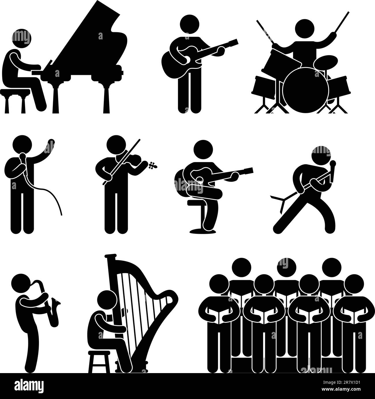 A set of pictogram about musician and singer Stock Vector Image & Art ...