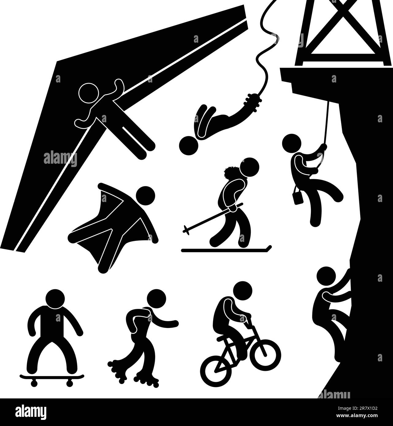 Hard bicycle climb Stock Vector Images - Alamy