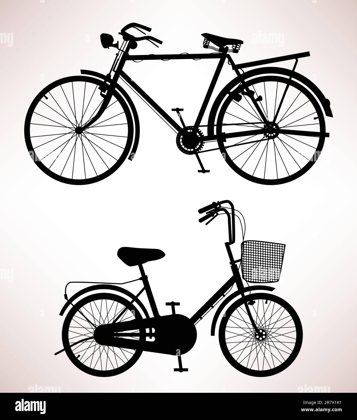 Bicycle in front Stock Vector Images - Alamy