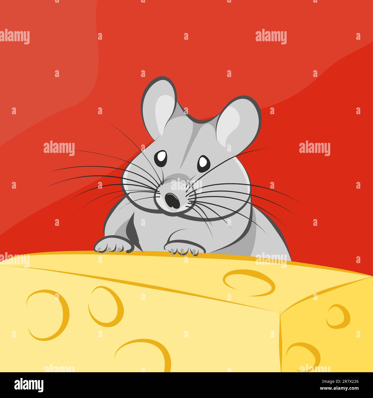 Gray cartoon mouse and cheese. Also available as a Vector in Adobe ...