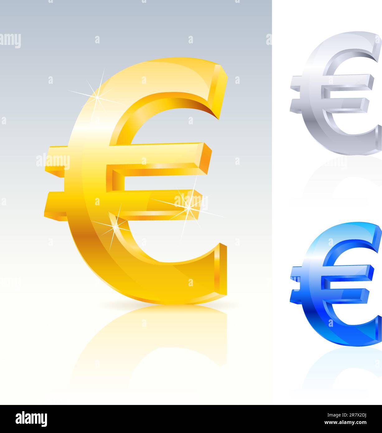 Abstract euro sign. Illustration on white background for design Stock ...