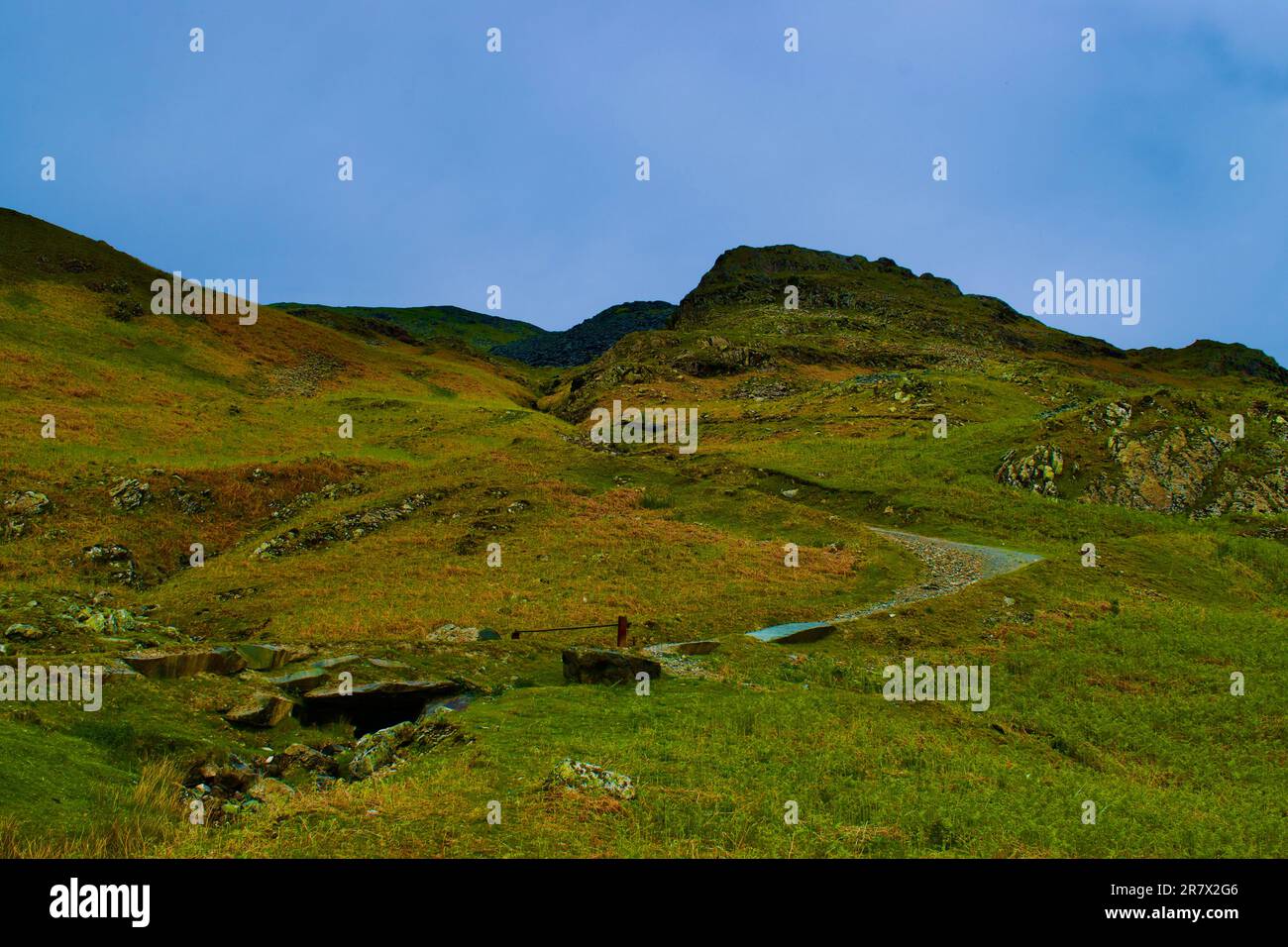 Little bridge over stream of river Stock Photo - Alamy
