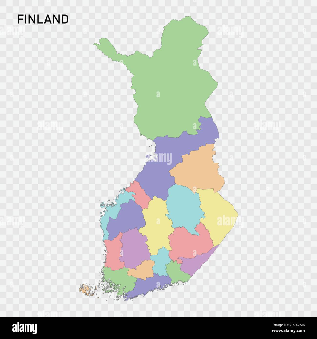 Finland political map regions hi-res stock photography and images - Alamy