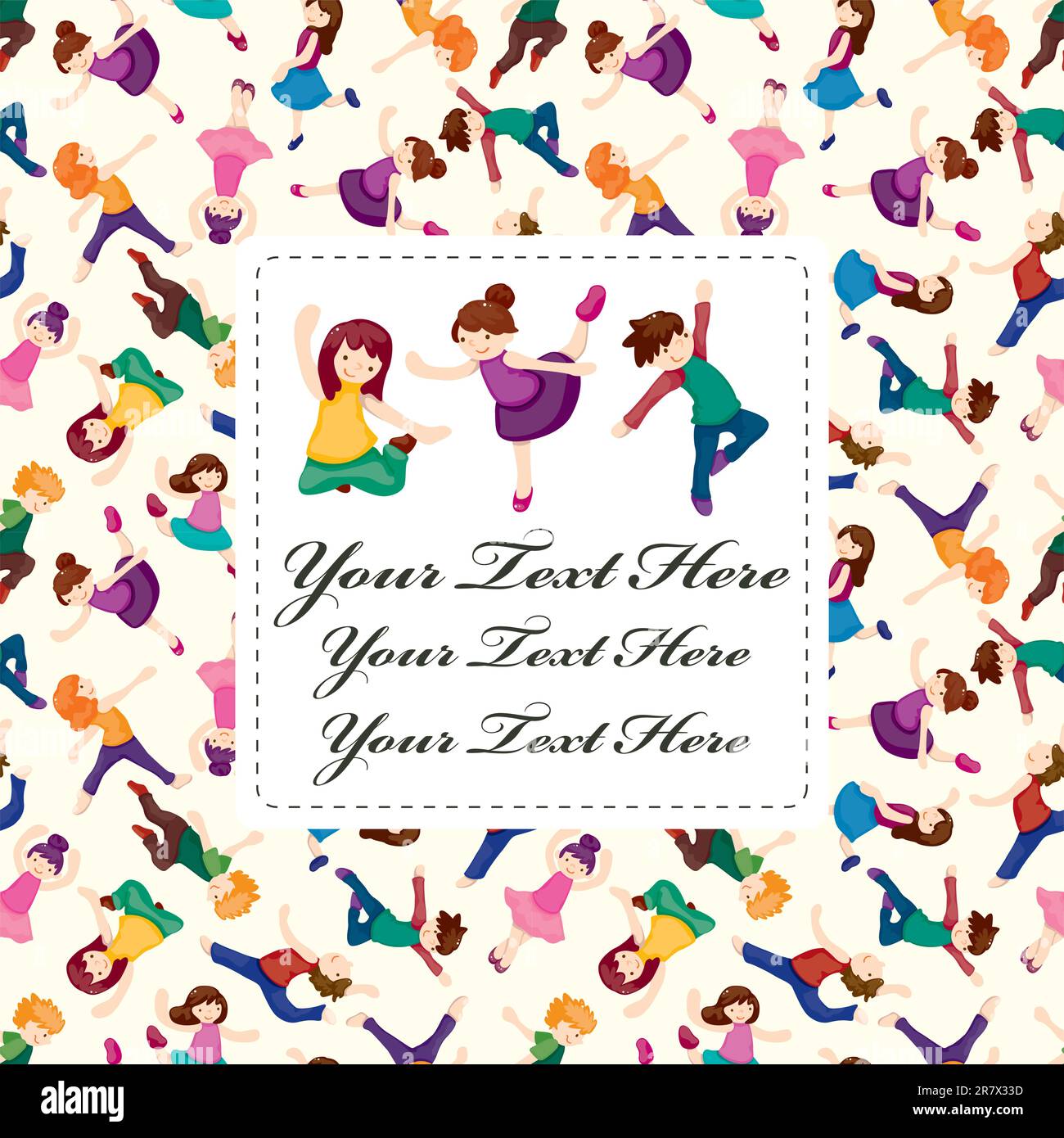 cartoon dancer card Stock Vector Image & Art - Alamy