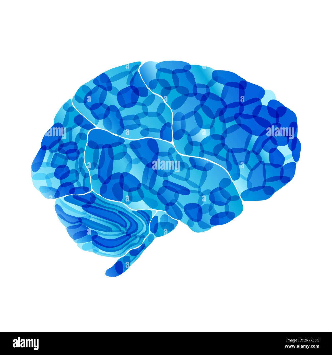 human brain, cold mind, vector abstract background Stock Vector Image ...