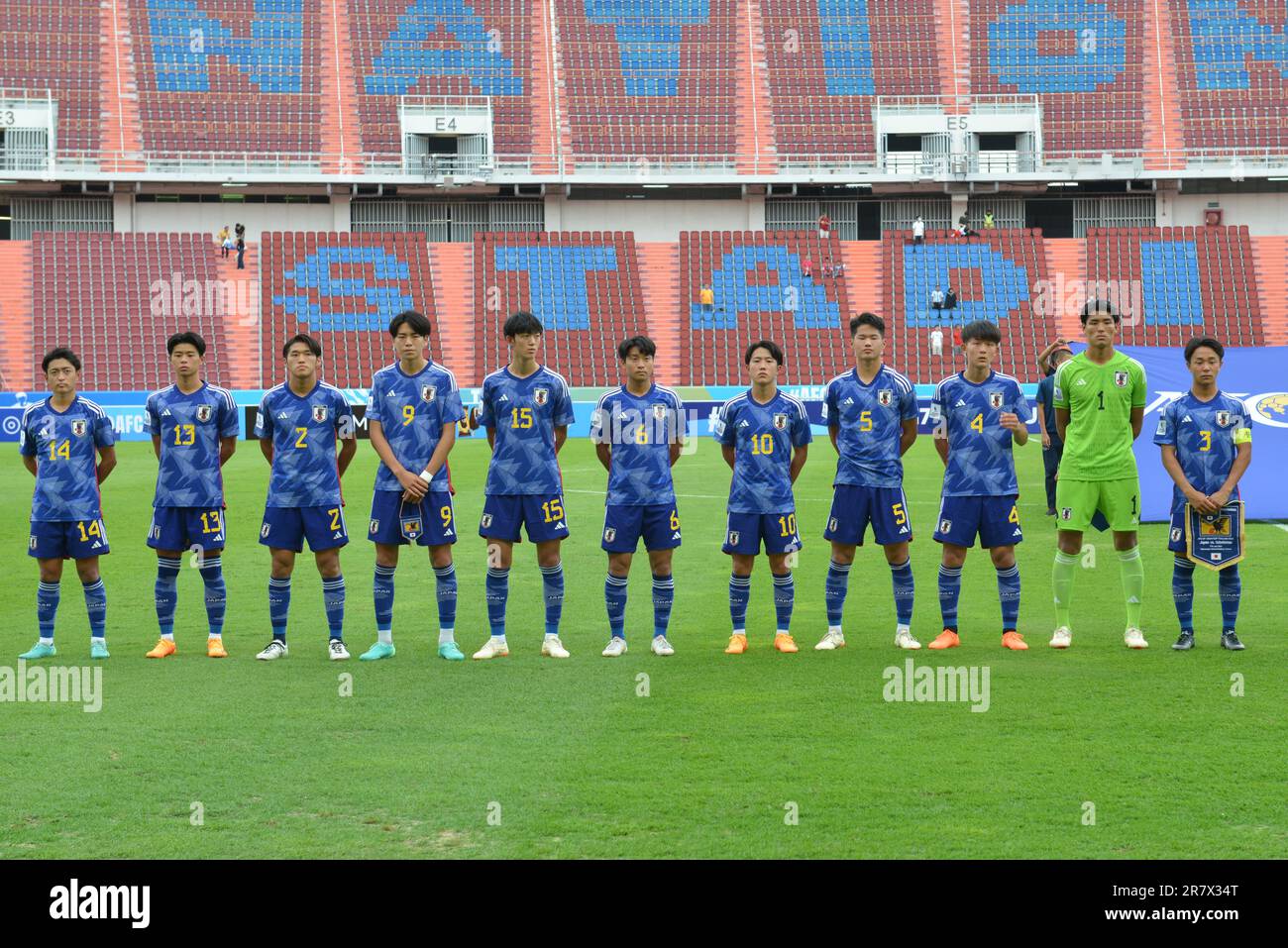 Bangkok, Thailand. 17th June, 2023. A member of the Japan U-17 national ...
