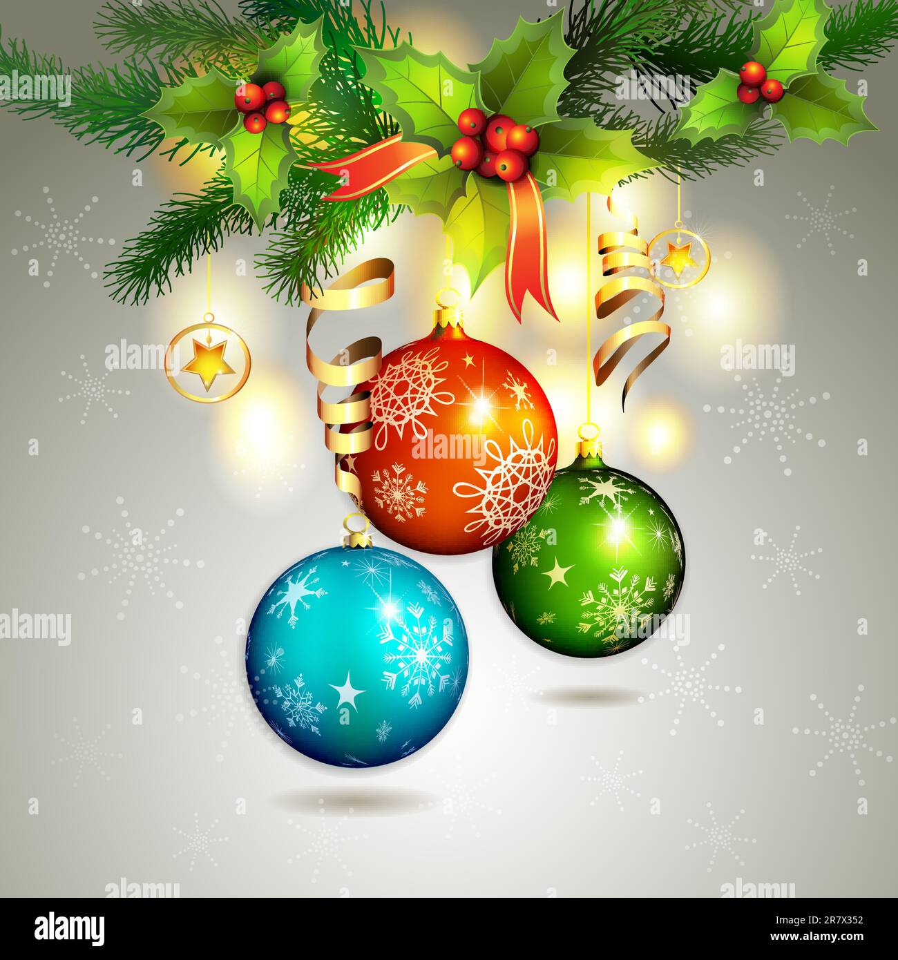 Snowy branch pine Stock Vector Images - Alamy