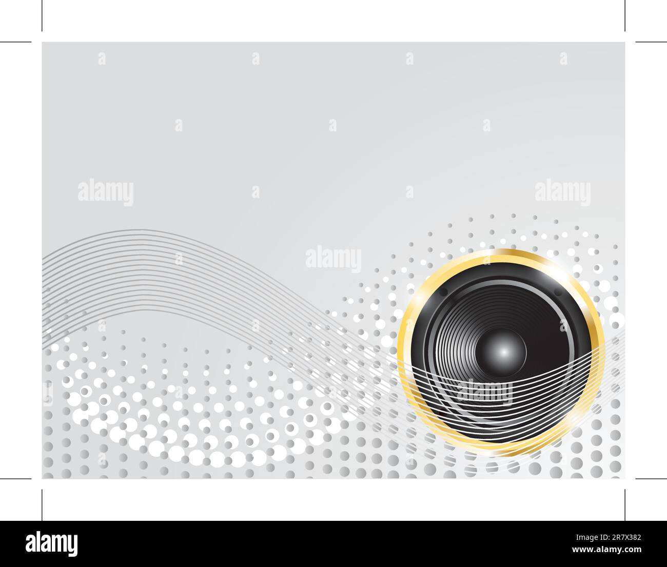 Modern music background with golden speaker on lines Stock Vector Image ...