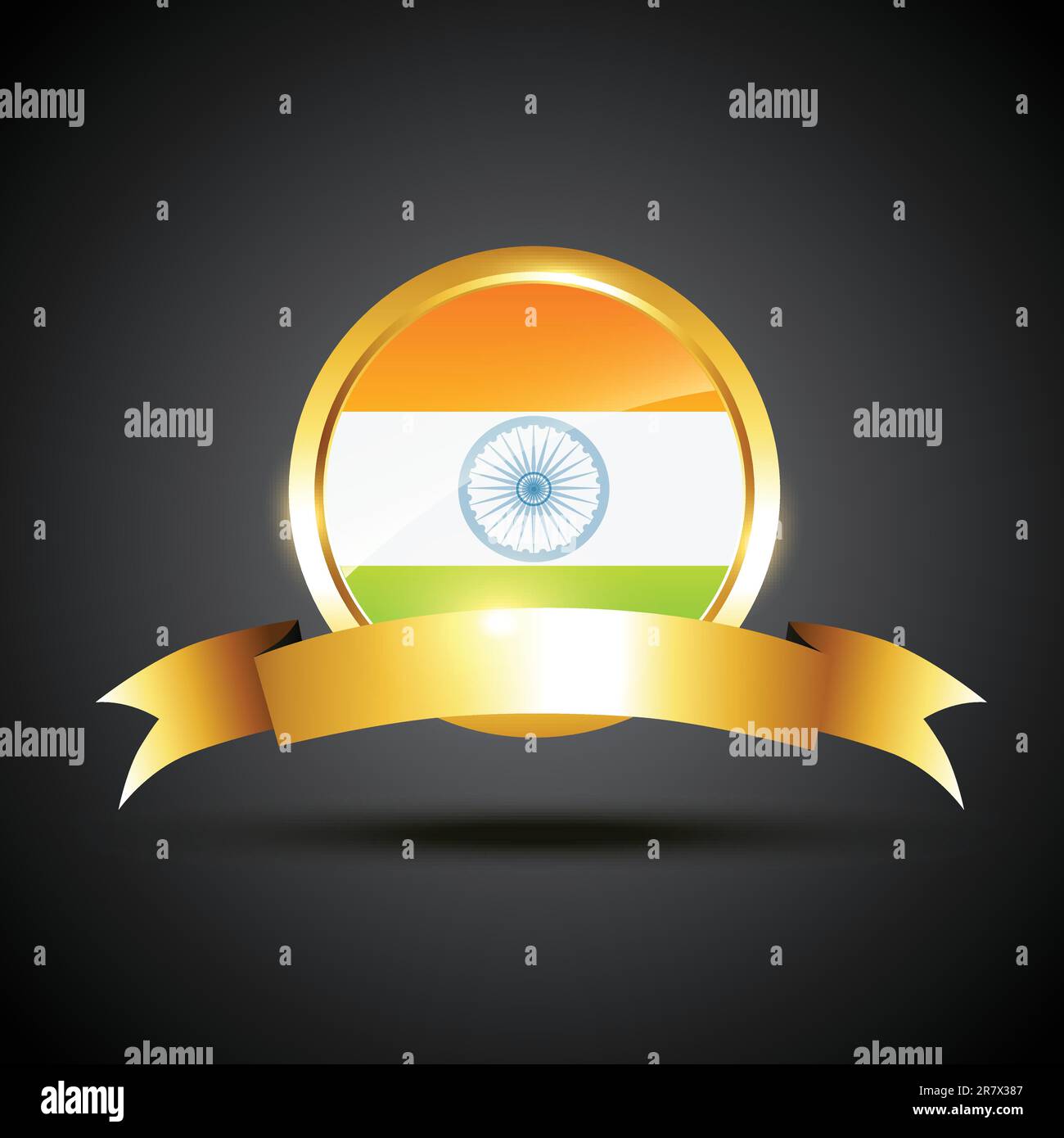 vector indian flag label in tricolor Stock Vector Image & Art - Alamy